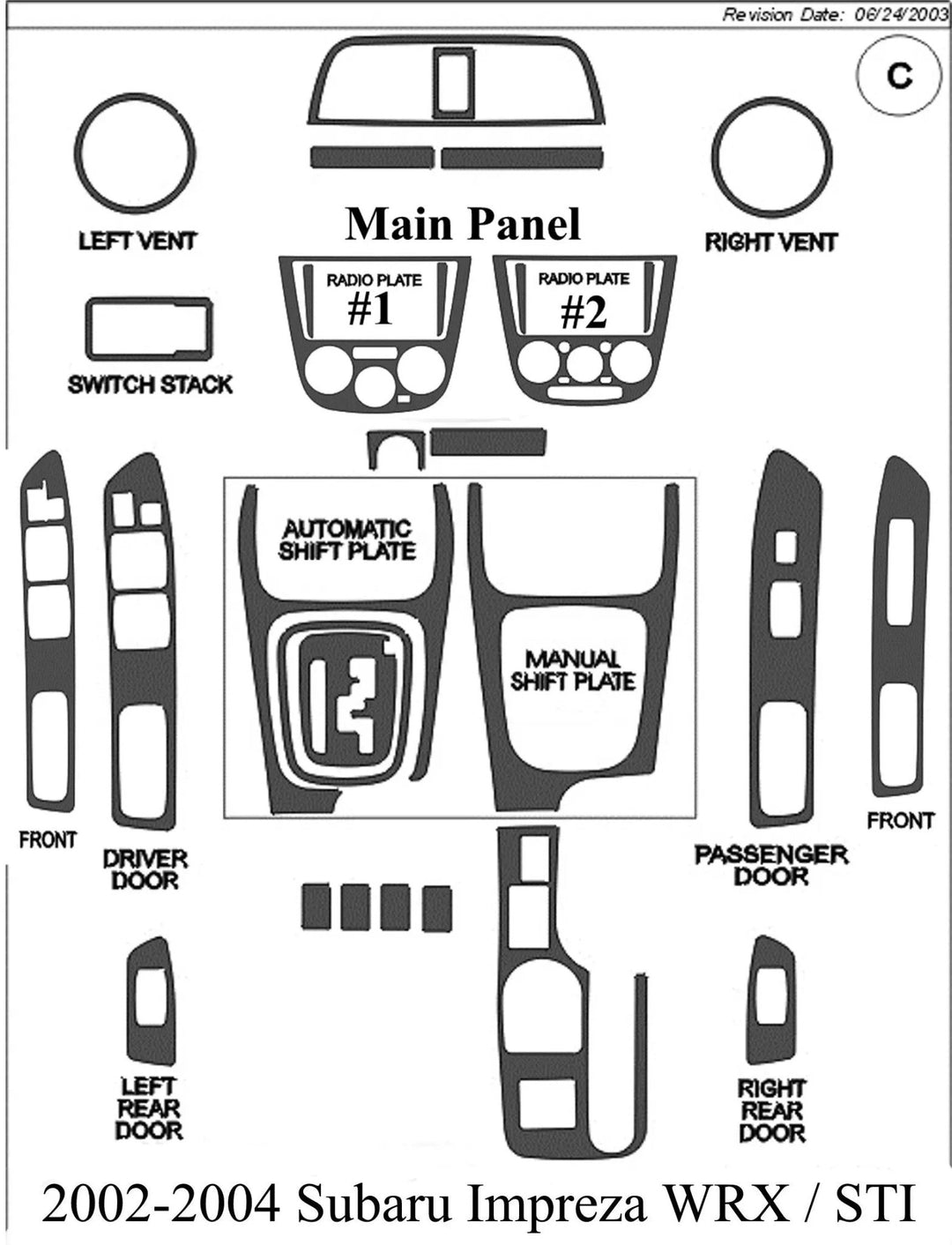 SUBARU IMPREZA WRX / STI INTERIOR DASH TRIM KITS - Direct Car Trim
